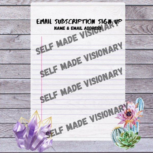 Vendor Sign in Sheet - Etsy