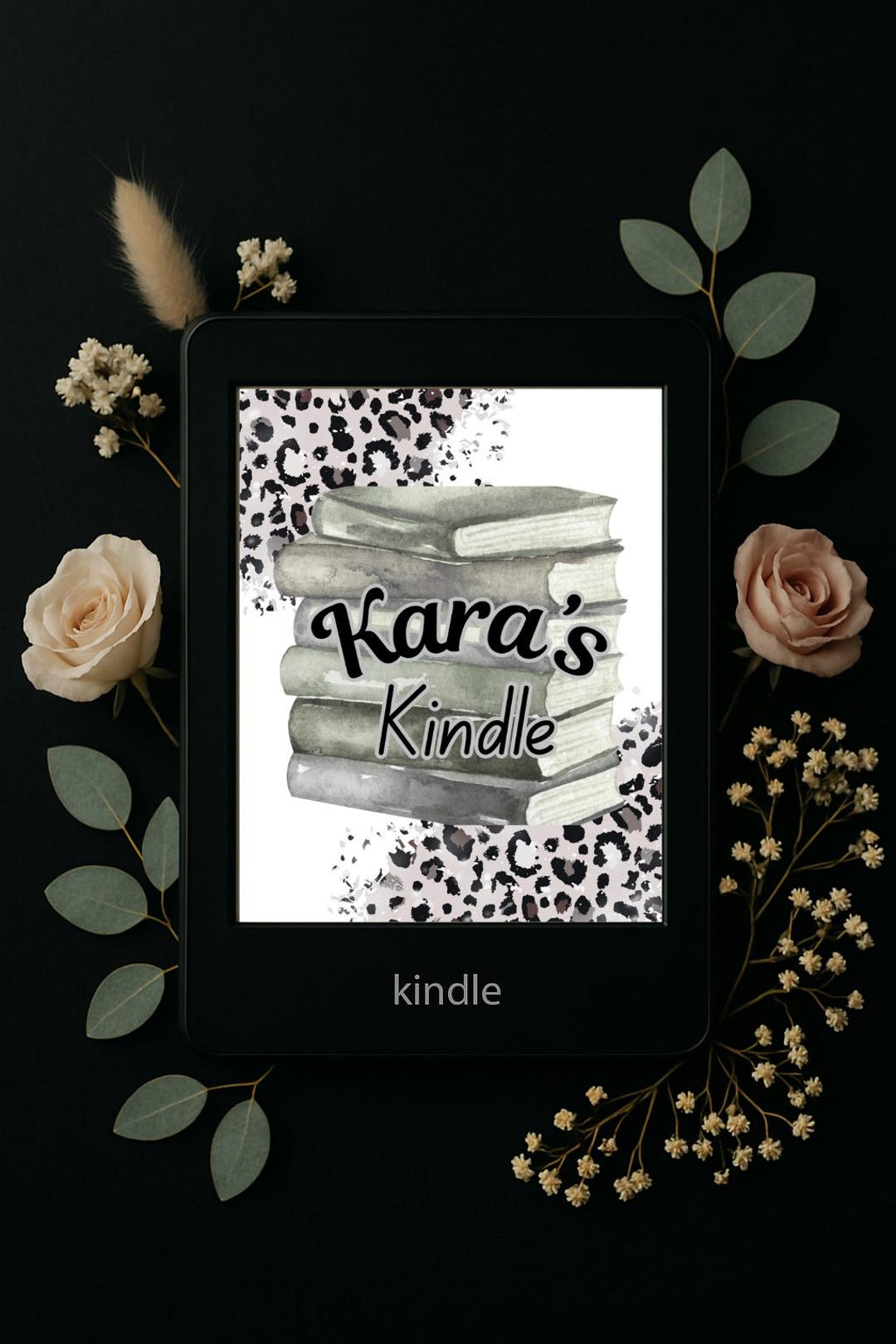 Custom Kindle Lock Screen With Your Name and Cheetah Print Background ...