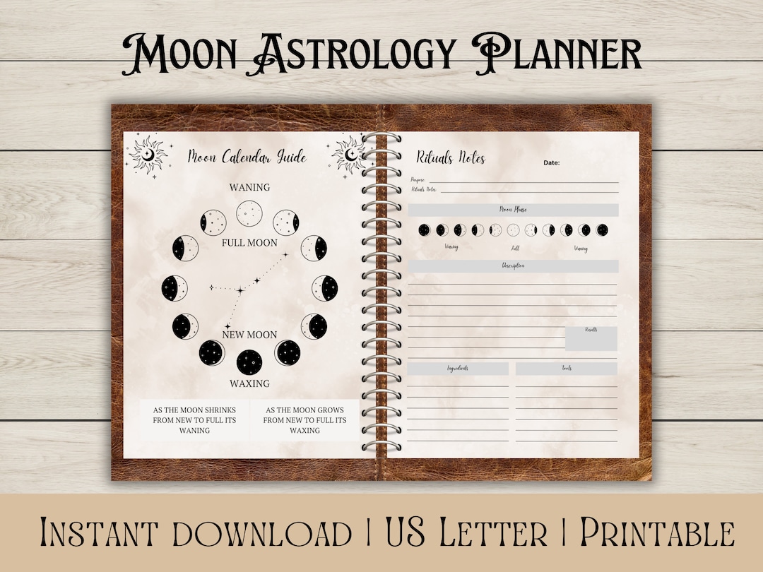 2024 Witch Moon Planner, Wiccan Moon Planner, Moon Phases Journal ...