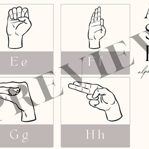 ASL Alphabet Flashcards - INSTANT DOWNLOAD - Printable - Homeschool ...
