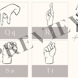 ASL Alphabet Flashcards - INSTANT DOWNLOAD - Printable - Homeschool ...