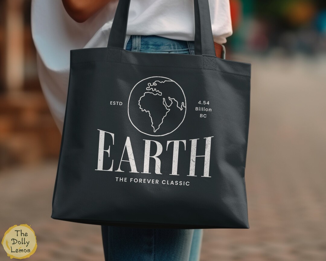 Earth Day Reusable Farmers Market Cute Canvas Tote Bag, Environmental ...