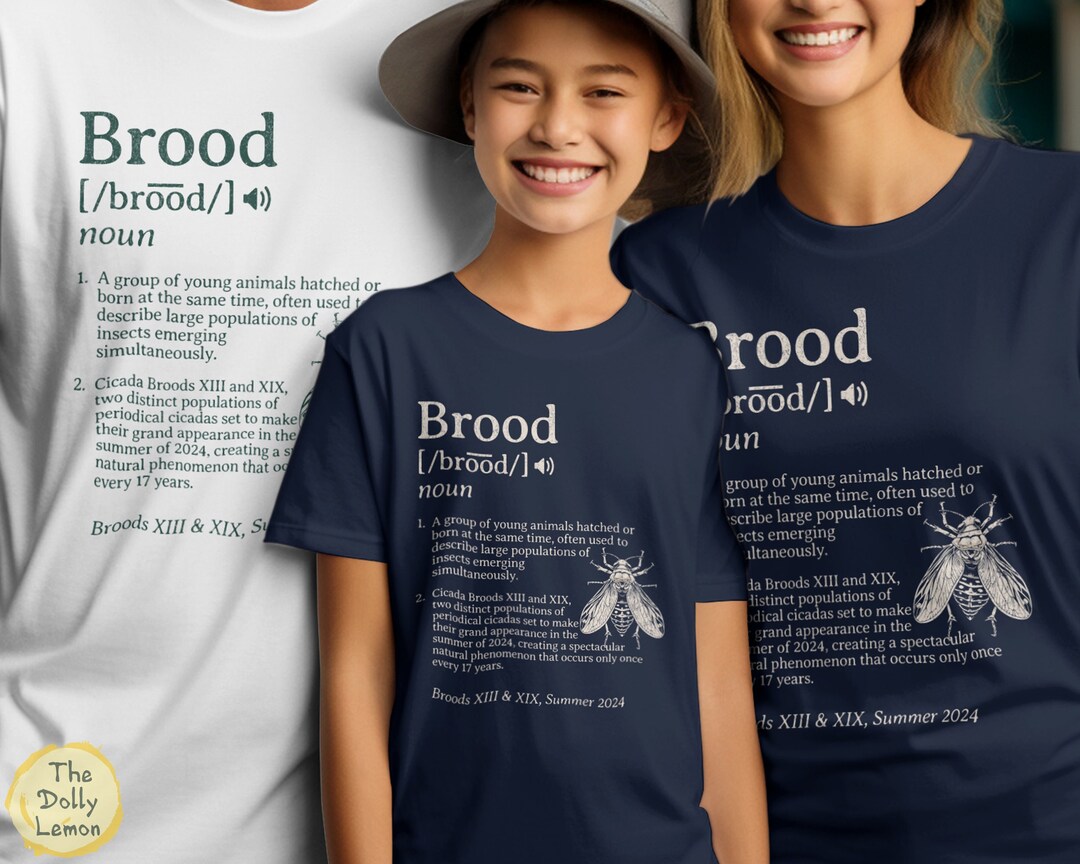 Cicada 2024 Cute Kids Bug Shirt, Brood Definition Graphic Tee, Unique ...