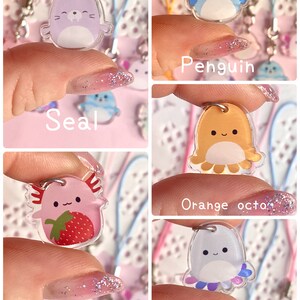 Squishmallow Style Acrylic Keychain Keyring Phonecharm Mini Handmade ...
