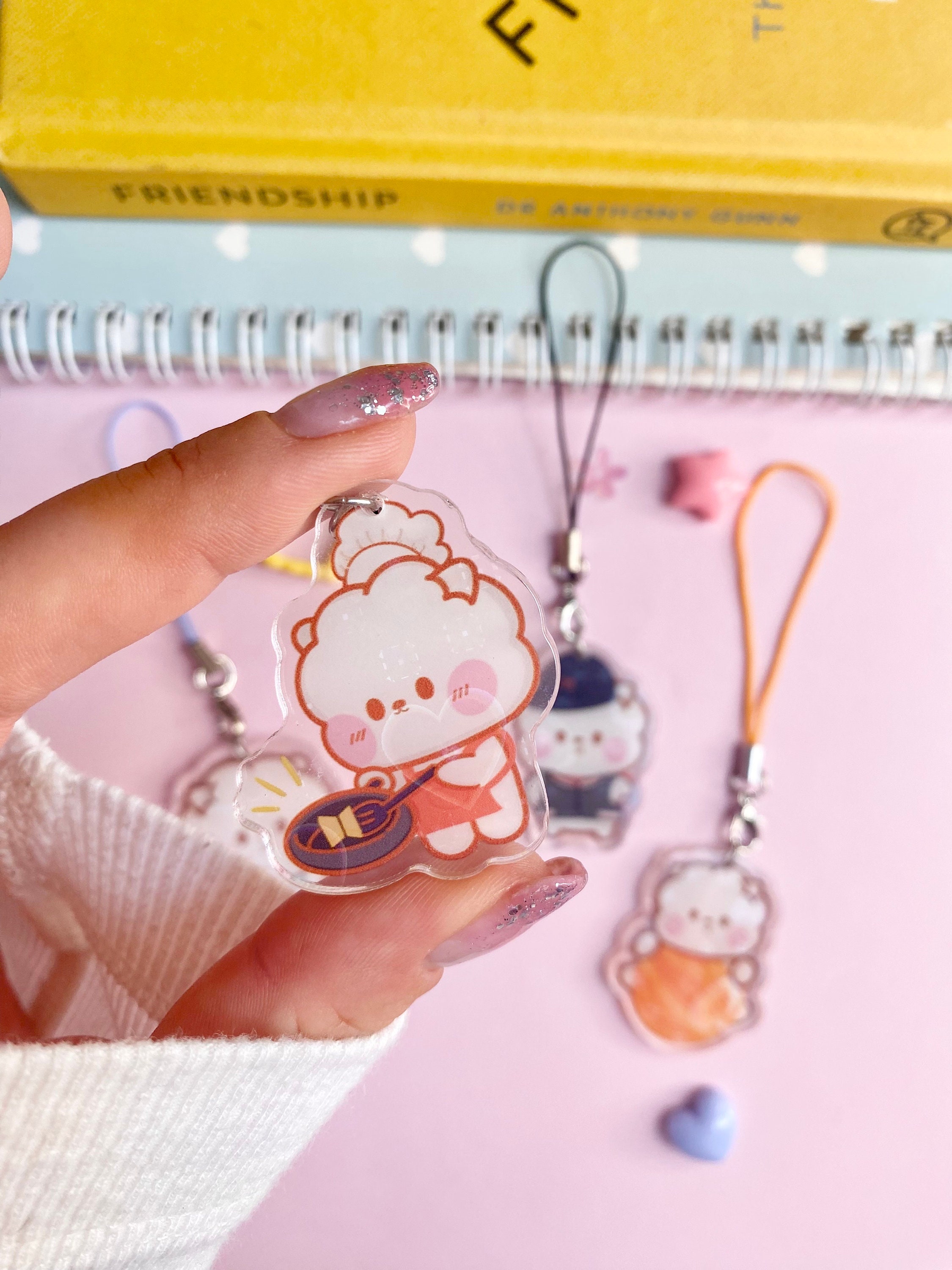 BT21 Rj Style BTS K-pop Series Acrylic Keychain Keyring - Etsy