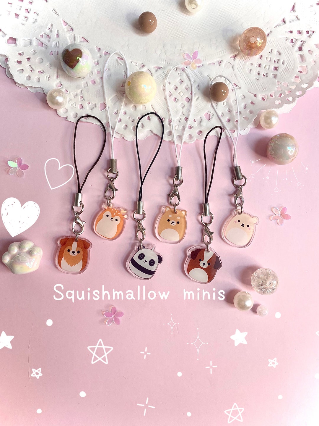 Squishmallow Style Acrylic Keychain Keyring Phonecharm Mini - Etsy