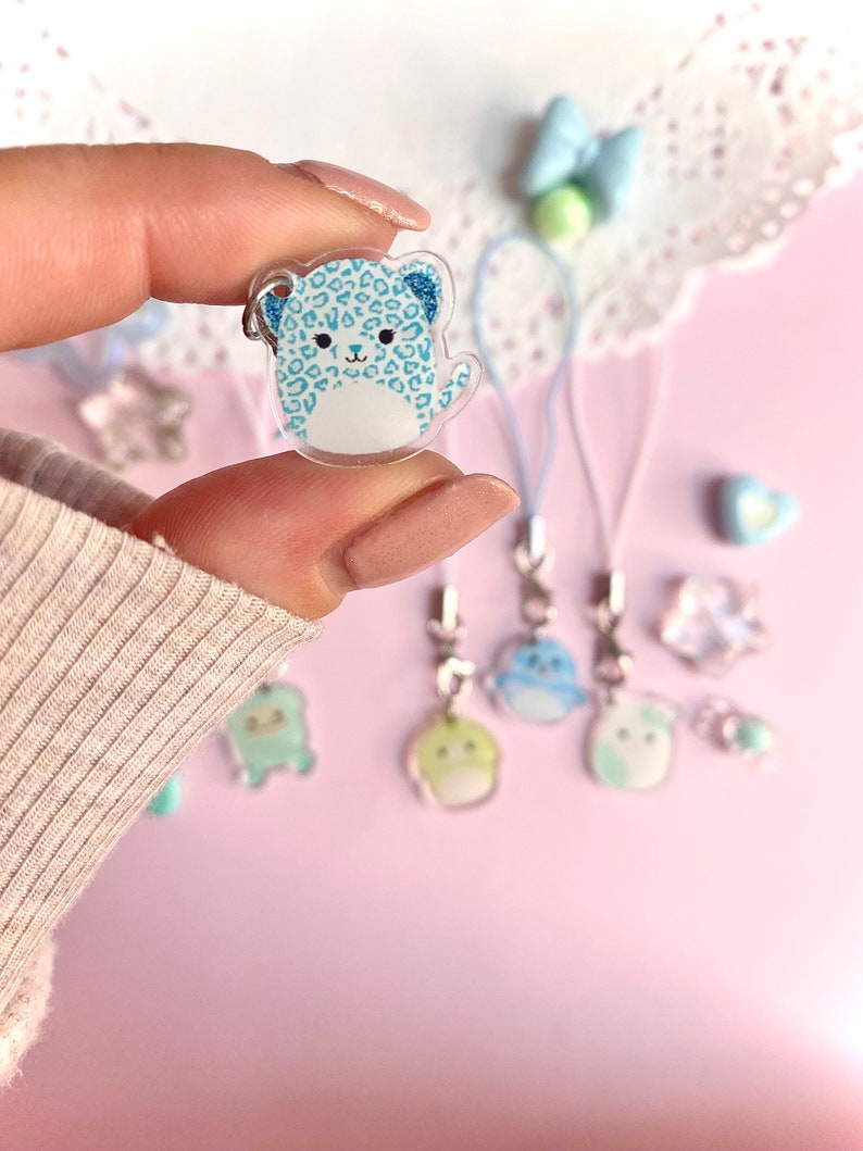 Squishmallow Style Acrylic Keychain Keyring Phonecharm Mini - Etsy