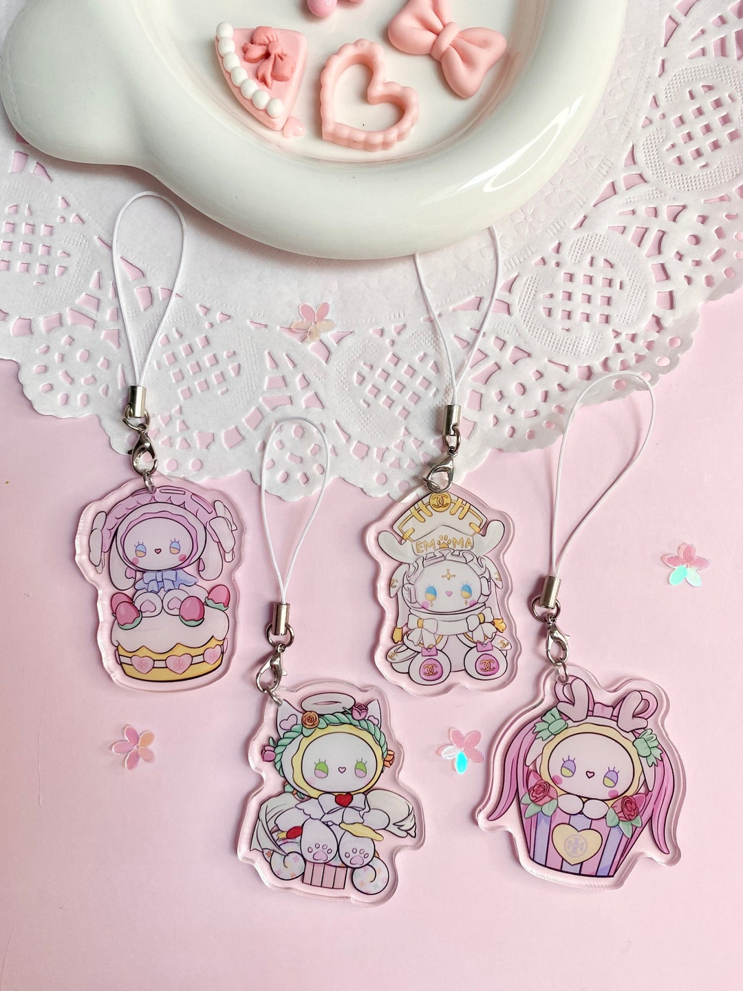 Cute Emma Traditional Style Acrylic Keychain Keyring Phonecharm ...