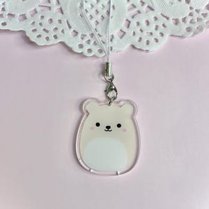 Cute Squishmallow Style Animal Friends Acrylic Keychain Keyring ...