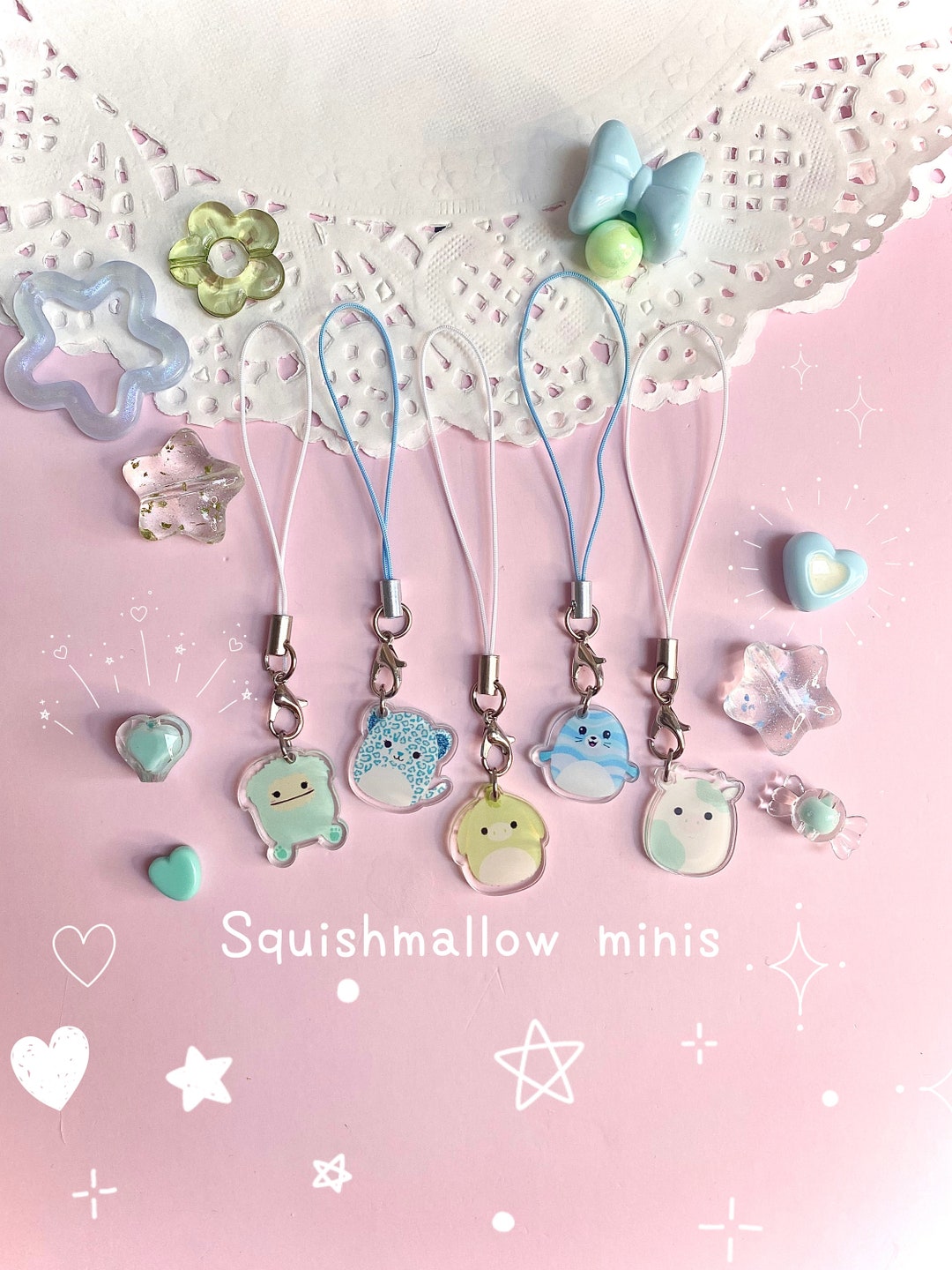 Squishmallow Style Acrylic Keychain Keyring Phonecharm Mini - Etsy