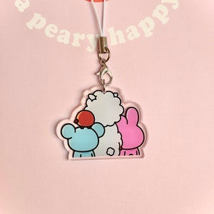 BTS BT21 Style Acrylic Keychain Keyring Phonecharm Cute Anime Cartoon ...