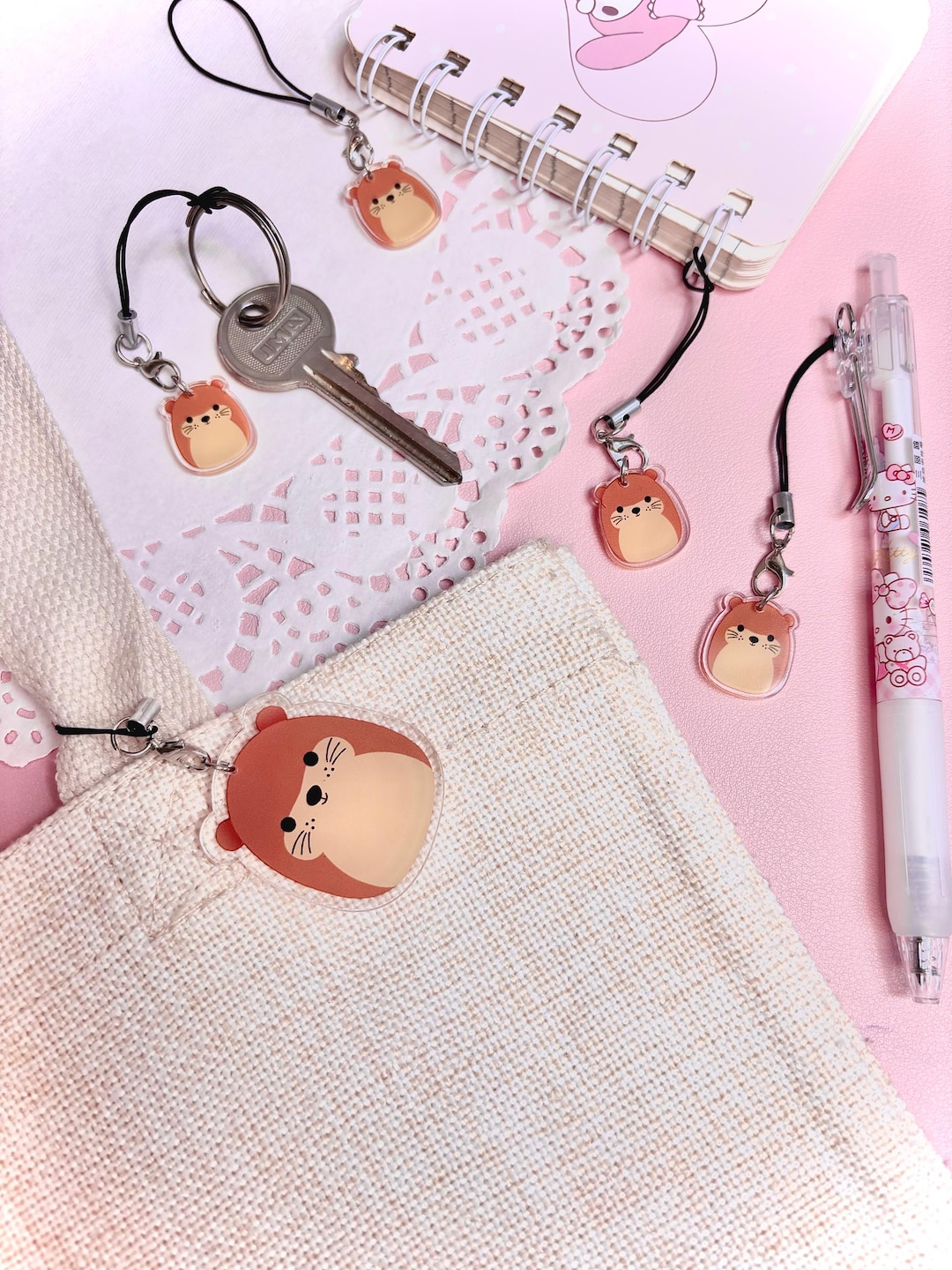 Squishmallow Style Acrylic Keychain Keyring Phonecharm Mini Handmade ...