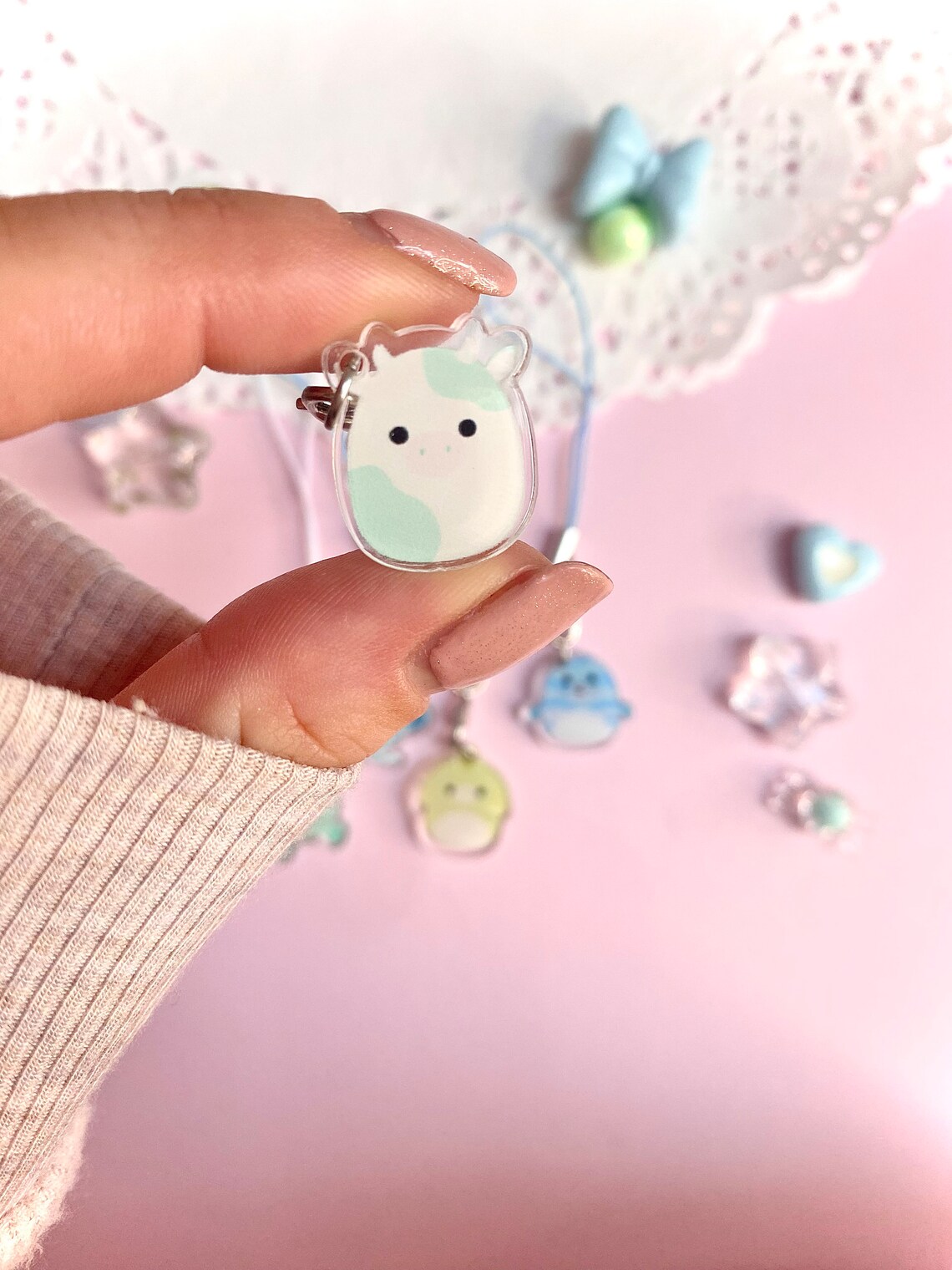 Squishmallow Style Acrylic Keychain Keyring Phonecharm Mini - Etsy