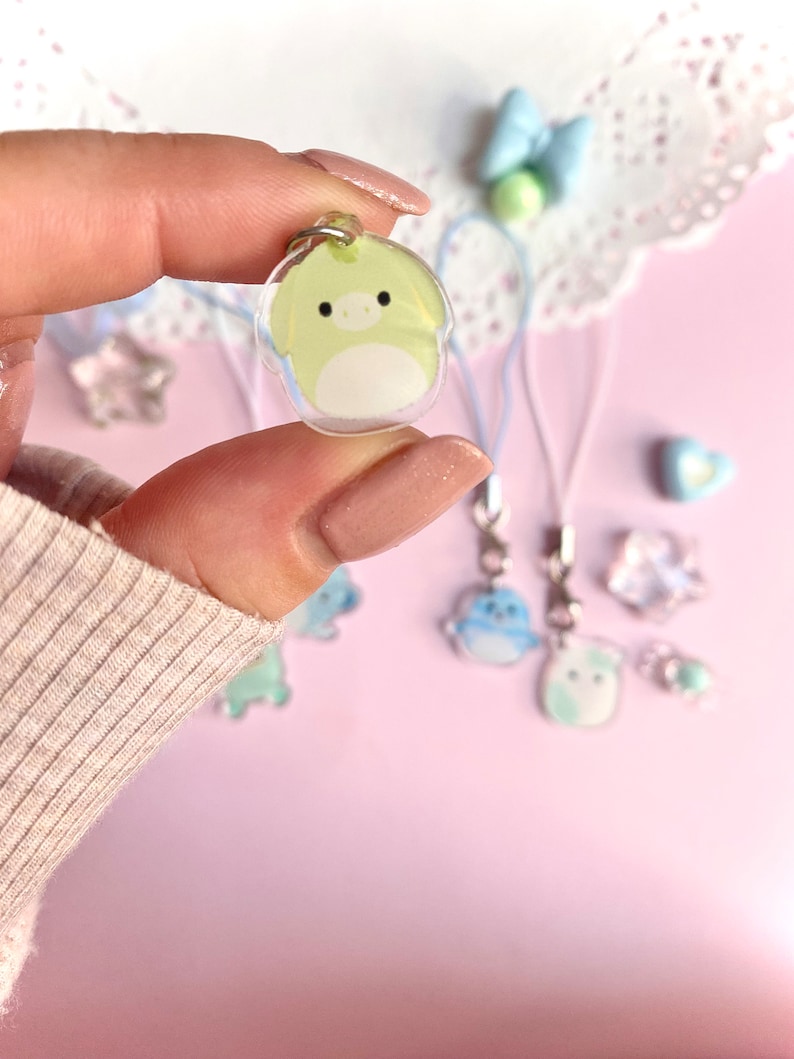 Squishmallow Style Acrylic Keychain Keyring Phonecharm Mini - Etsy