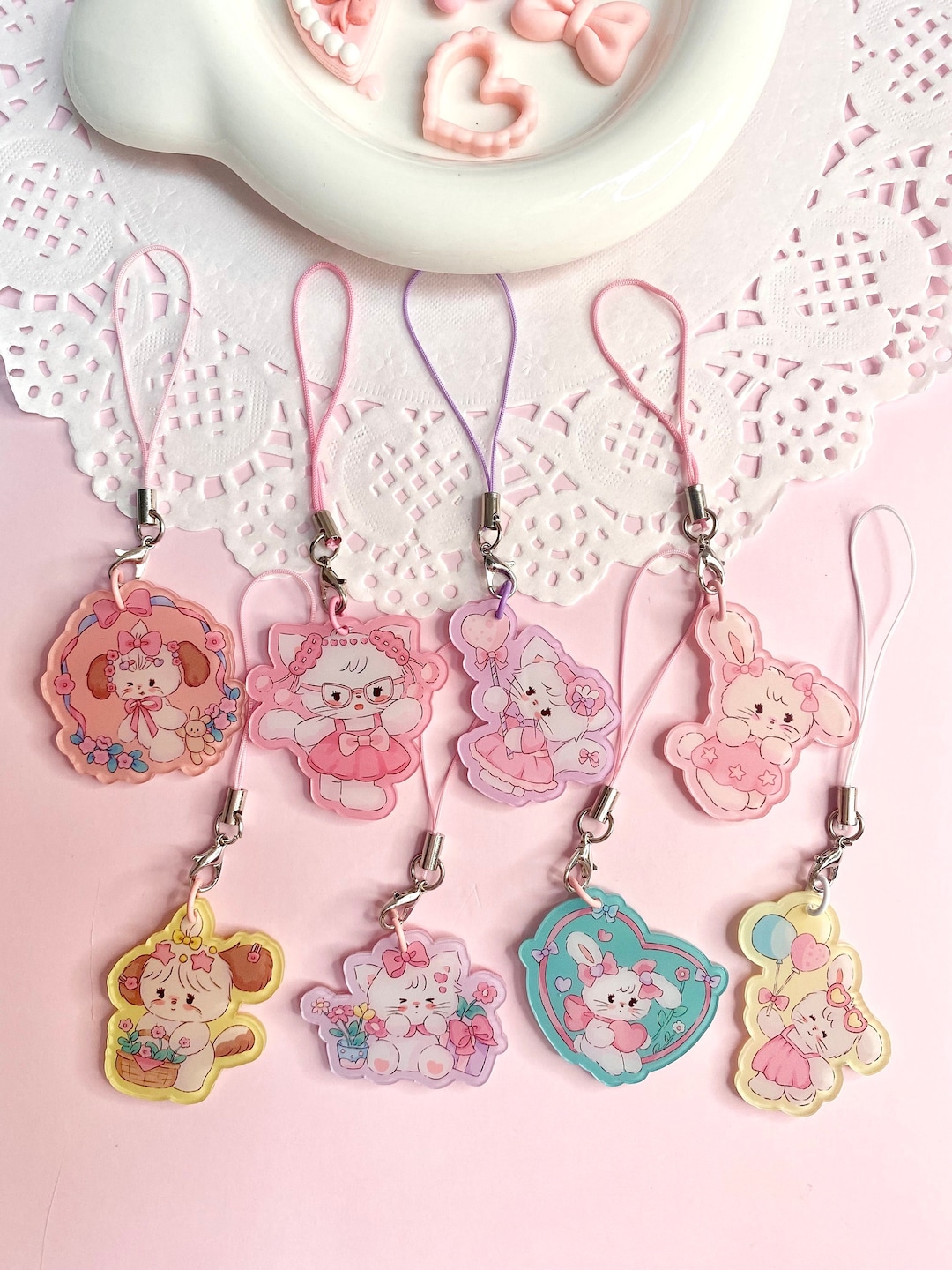 Kawaii Mikko Illustrations Vintage Colour Style Acrylic Keychain ...