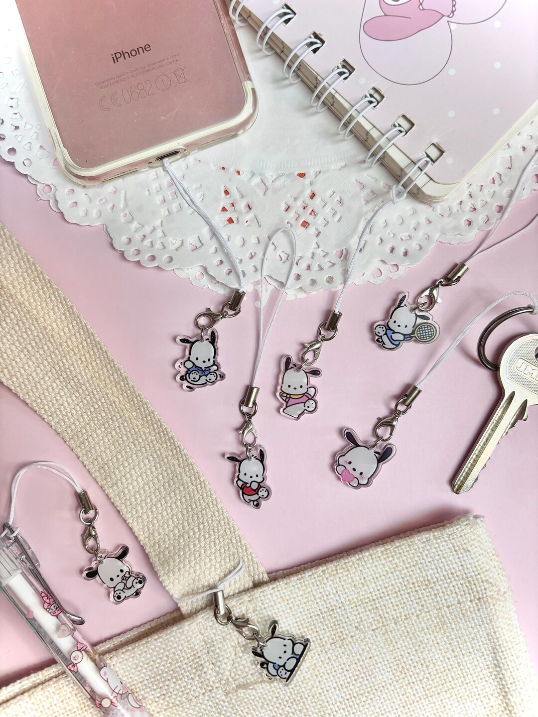 Cute Kawaii Style Mini Acrylic Keychain Keyring Phonecharm Mini ...