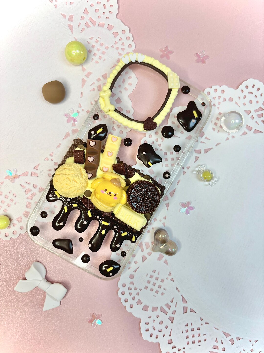 Pudding Dog Style Decoden Handmade Phonecase Cream Glue Charm ...