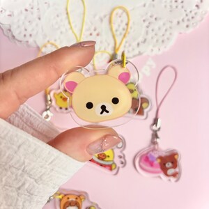 Cute San-x Rilakkuma Family Style Acrylic Keychain Keyring Phonecharm ...