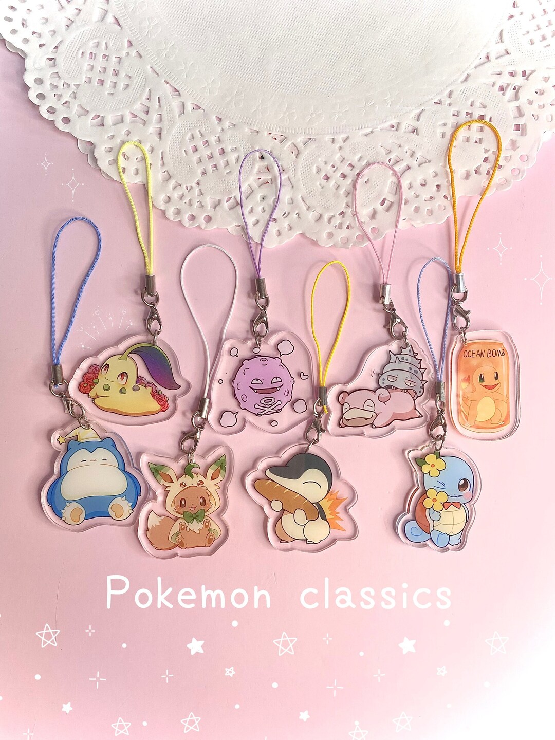 Pokémon Style Classics Series Acrylic Keychain Keyring Phonecharm ...