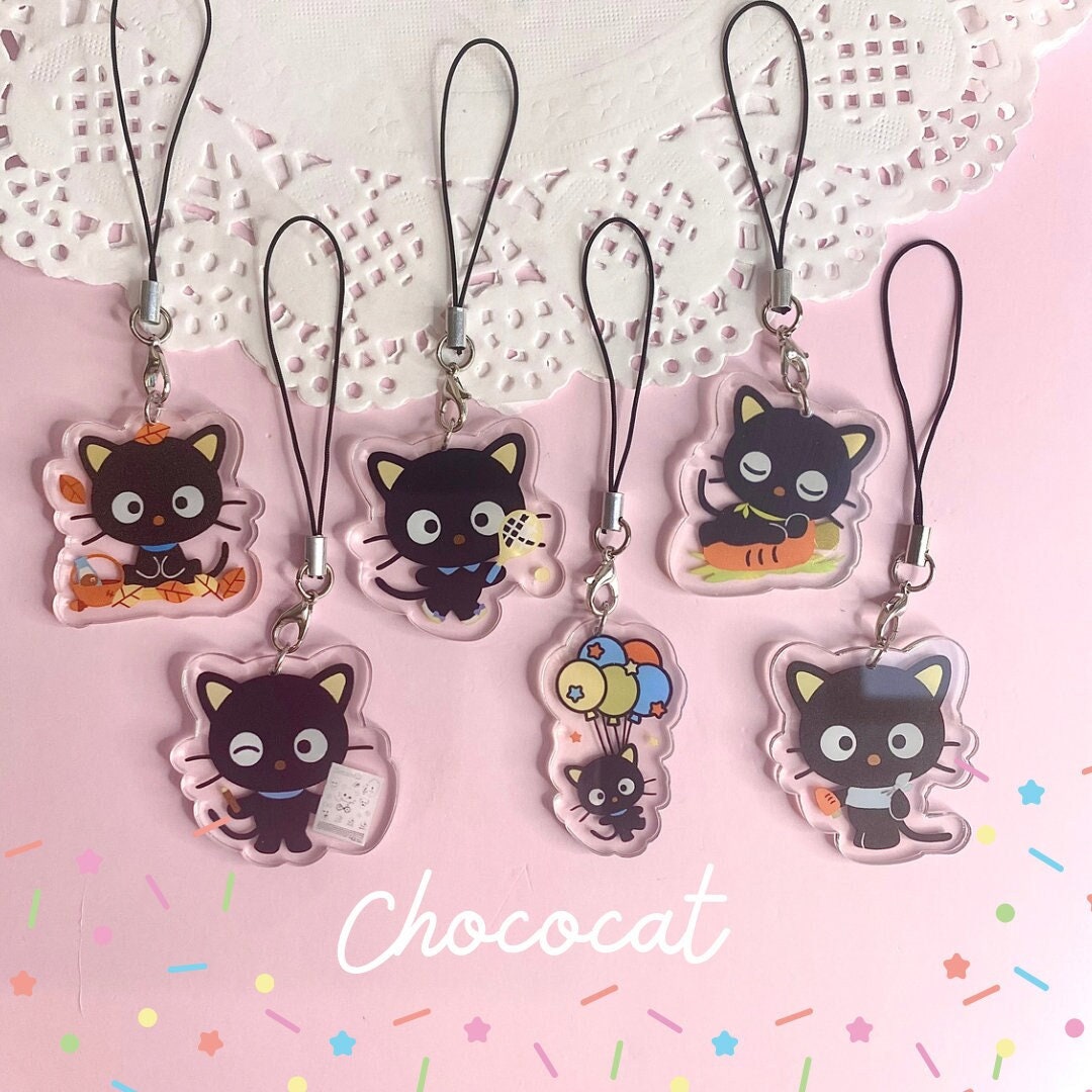 Cute Sanrio Chococat Style Acrylic Keychain Keyring Phonecharm Handmade ...