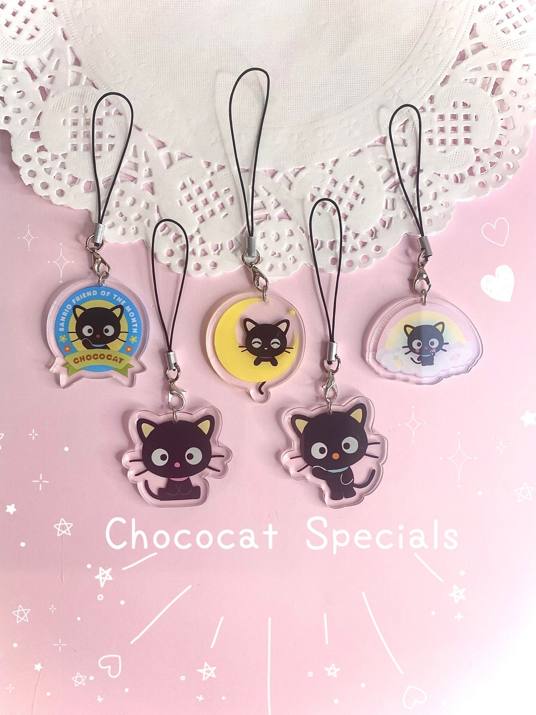 Cute Sanrio Chococat Specials Style Acrylic Keychain Keyring Phonecharm ...