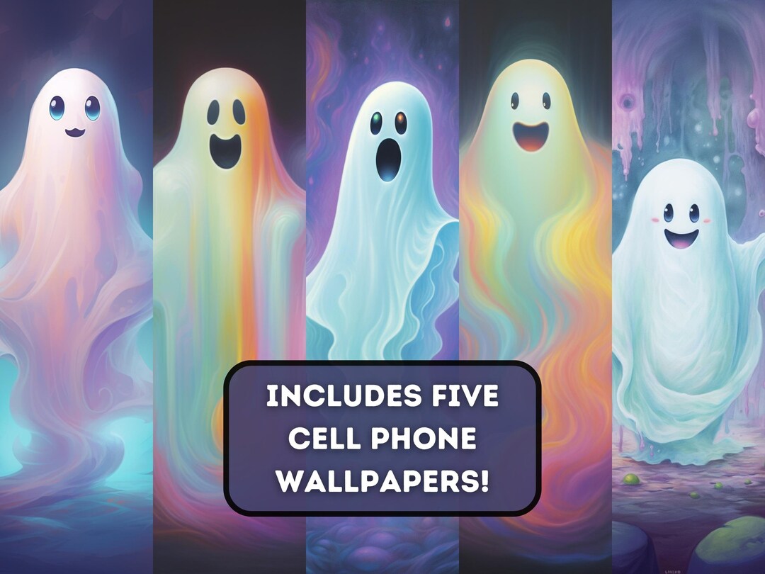 Pastel Ghost Wallpaper Happy Ghost Cell Phone Wallpaper Halloween ...