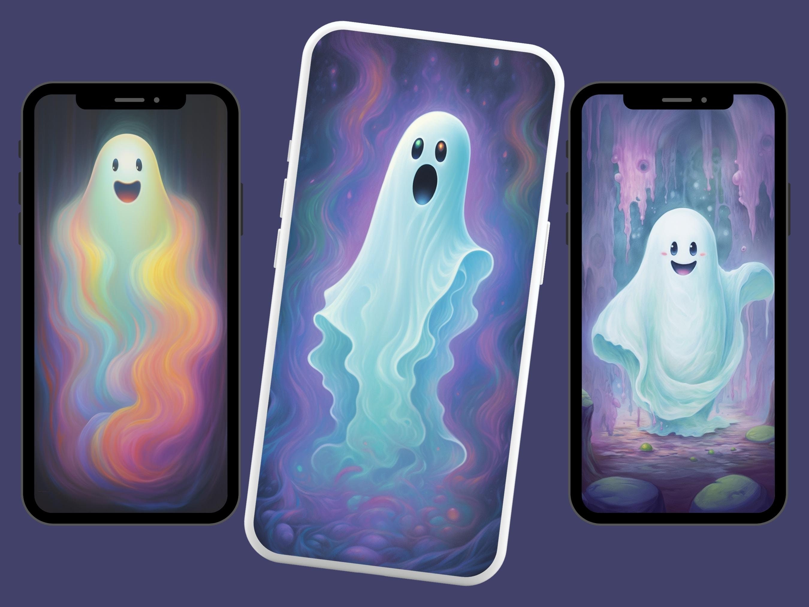 Pastel Ghost Wallpaper Happy Ghost Cell Phone Wallpaper Halloween ...