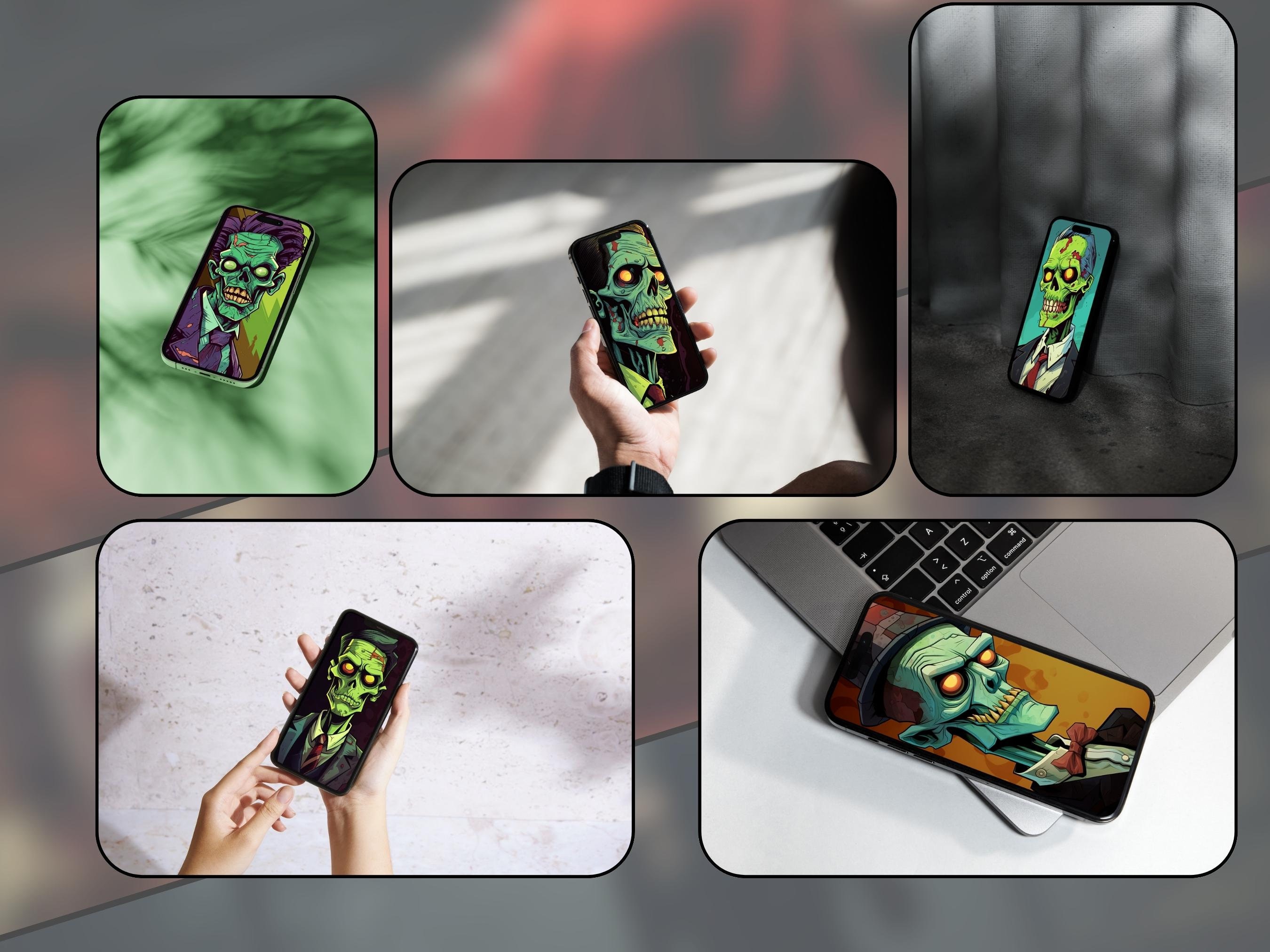 Cute Cartoon Zombie Cell Phone Wallpaper Art Deco Wallpaper Zombie ...