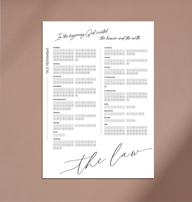 Premium BIBLE READING TRACKER | Beautiful Bible Study Planner ...