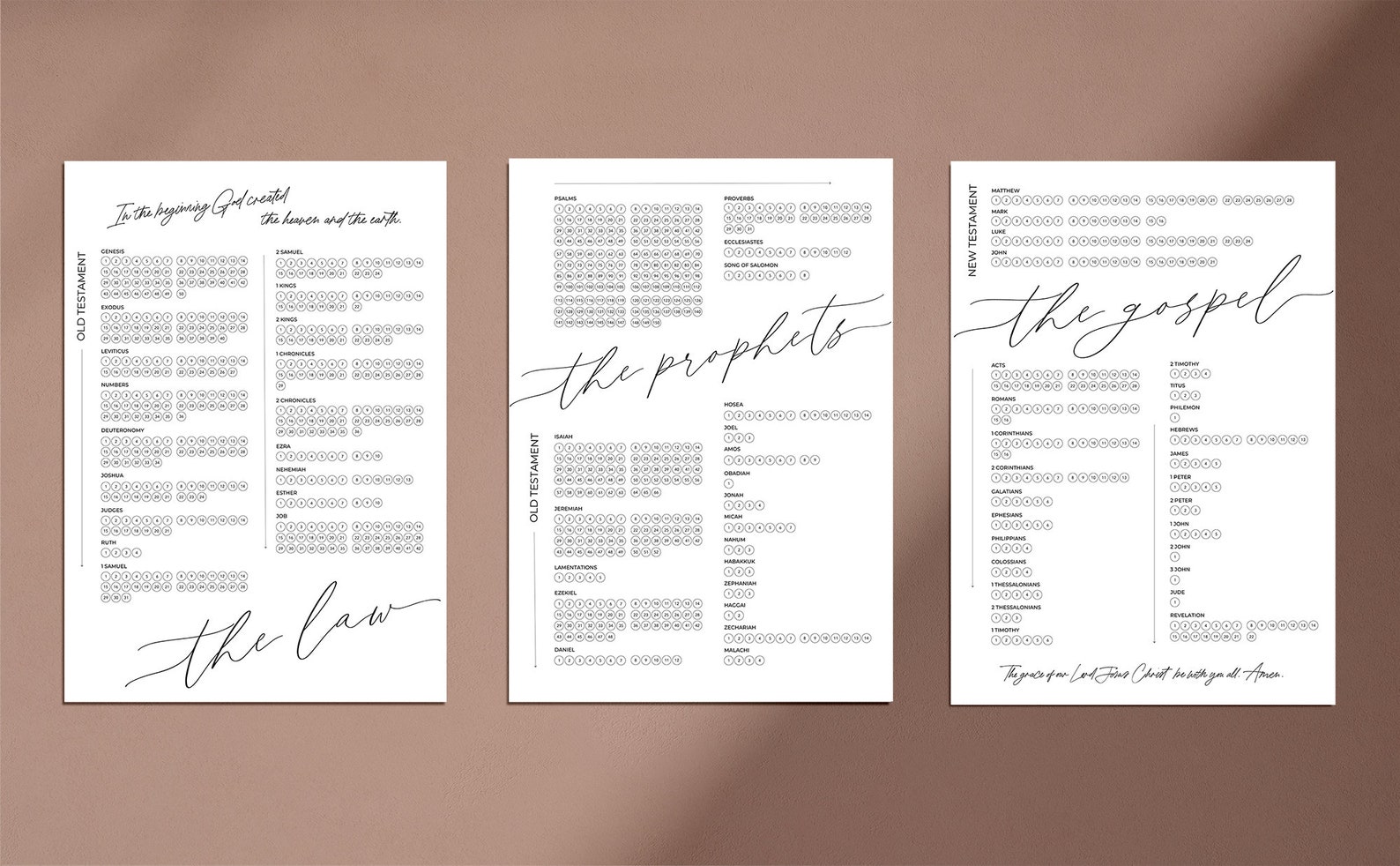 Premium BIBLE READING TRACKER | Beautiful Bible Study Planner ...