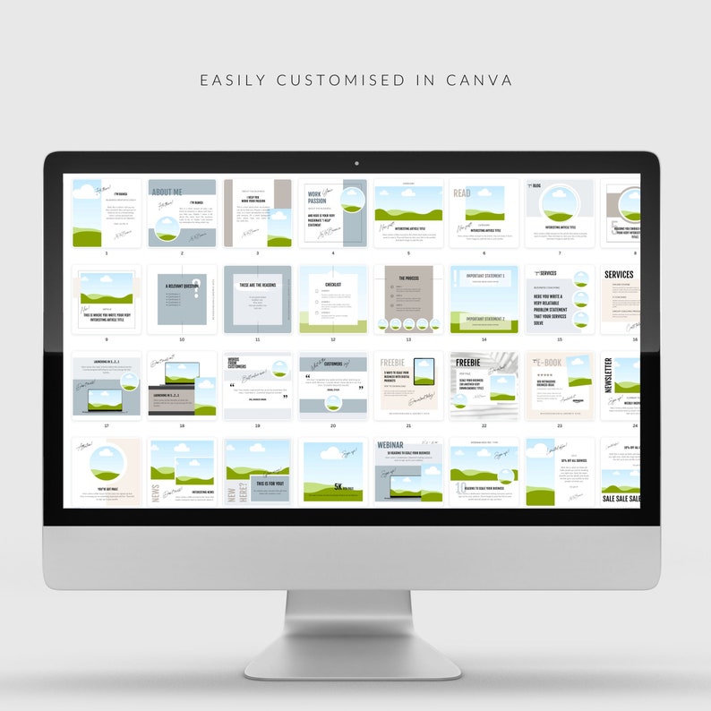 Canva Instagram Post Templates: Social Media Marketing Pack (PDF ...