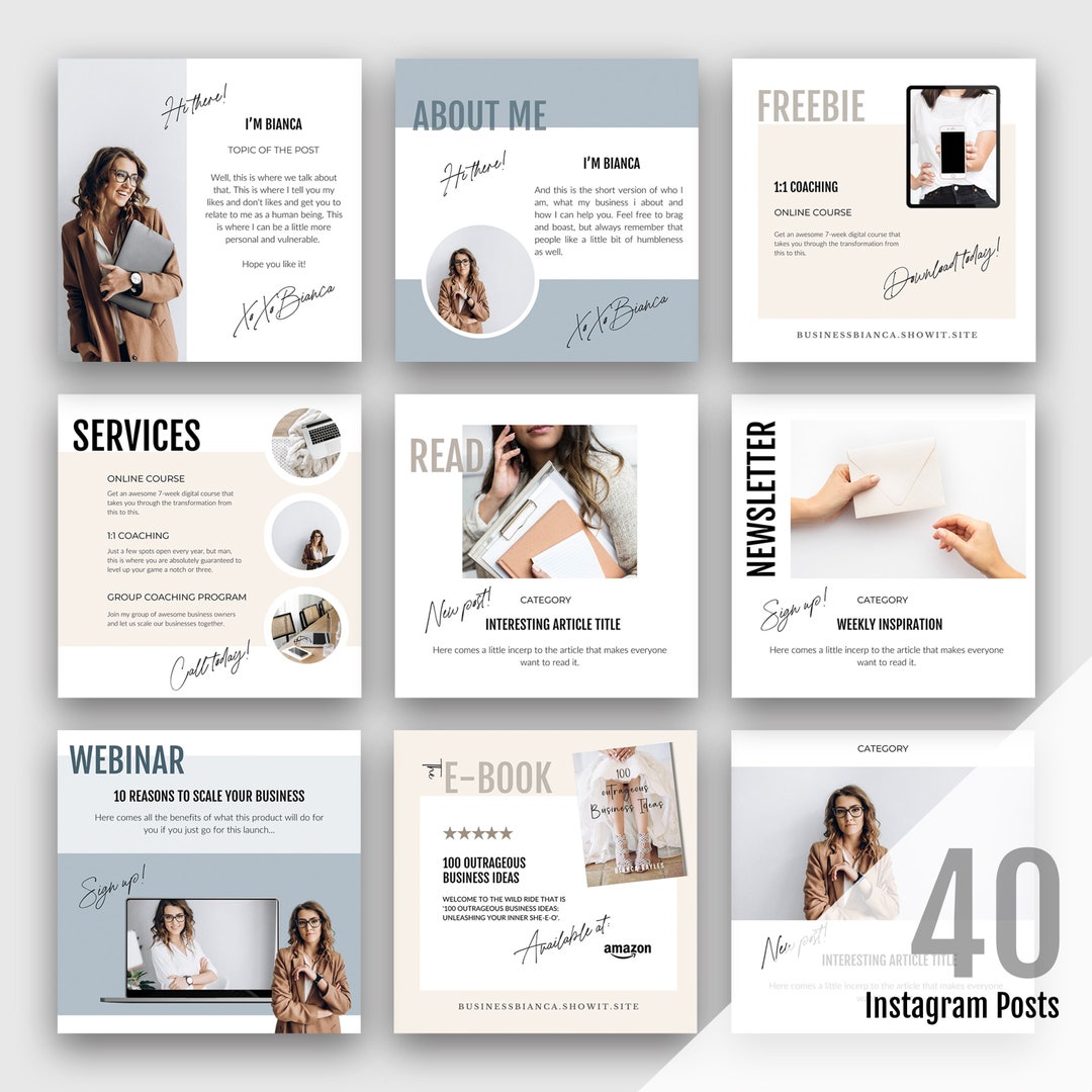 Canva Instagram Post Templates Social Media Marketing Pack Pdf