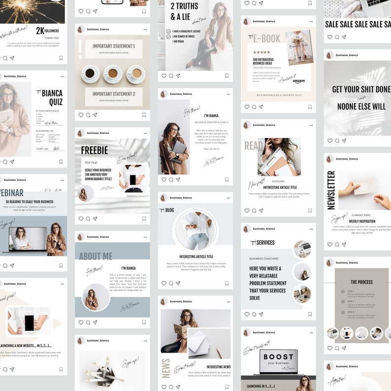 Canva Instagram Post Templates: Social Media Marketing Pack (PDF ...
