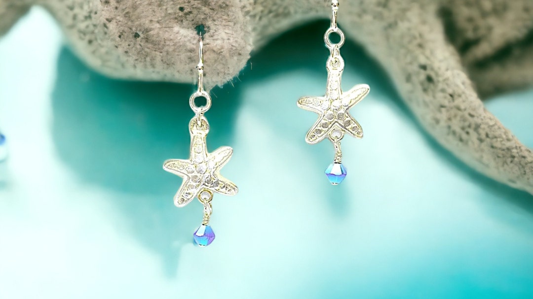 Starfish Splendor hand-sculpted Fine Silver Starfish Earrings, Maui ...