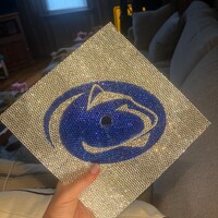 Custom Complex Rhinestone Logo Graduation Cap Topper - College, High ...