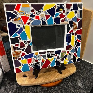 1990s Handmade Mosaic Tile Picture Frame | Signed by Artist, 1998- Only ...