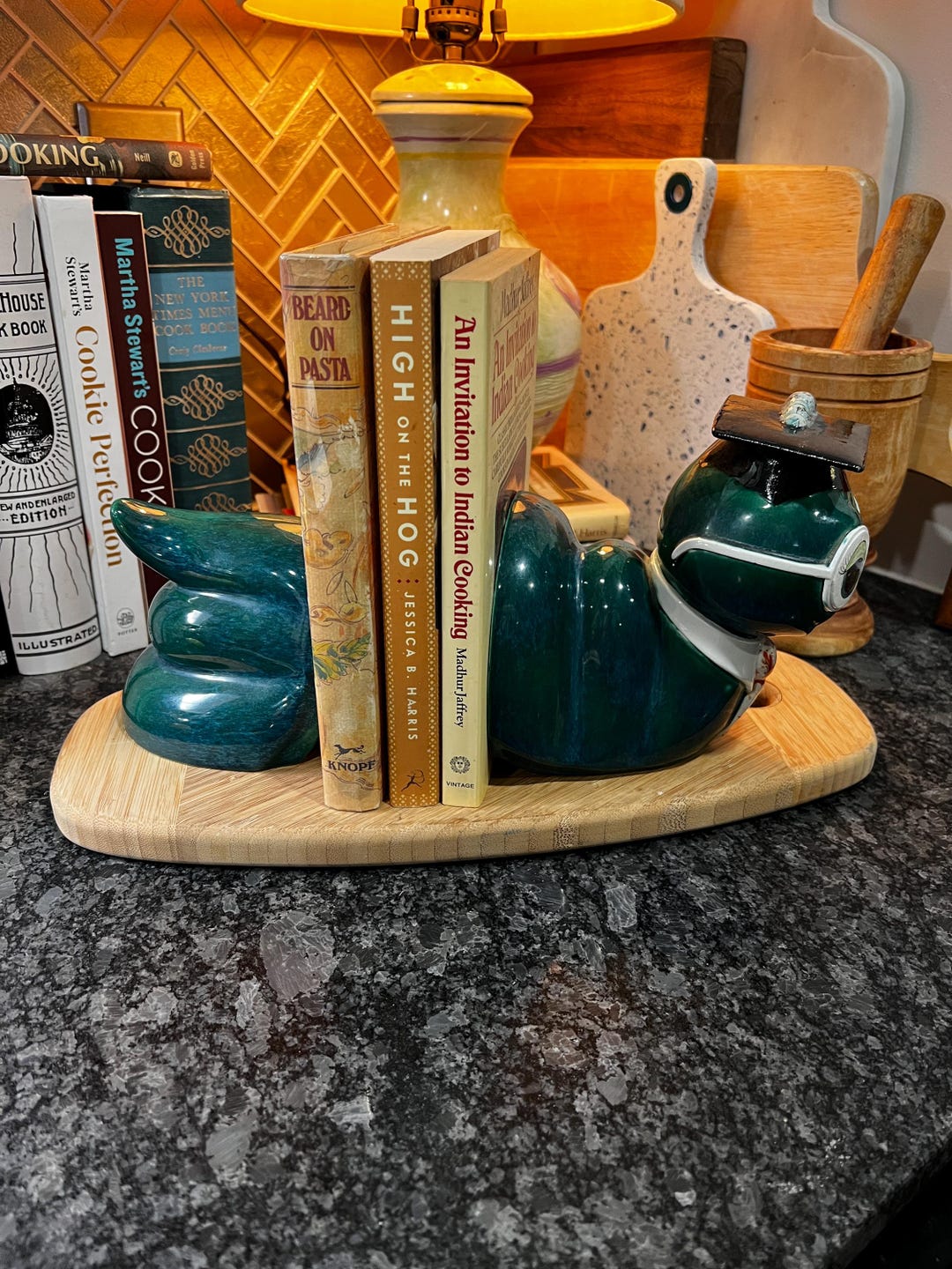1970's Ceramic Bookworm Bookends 10 X 6 X 4 - Etsy