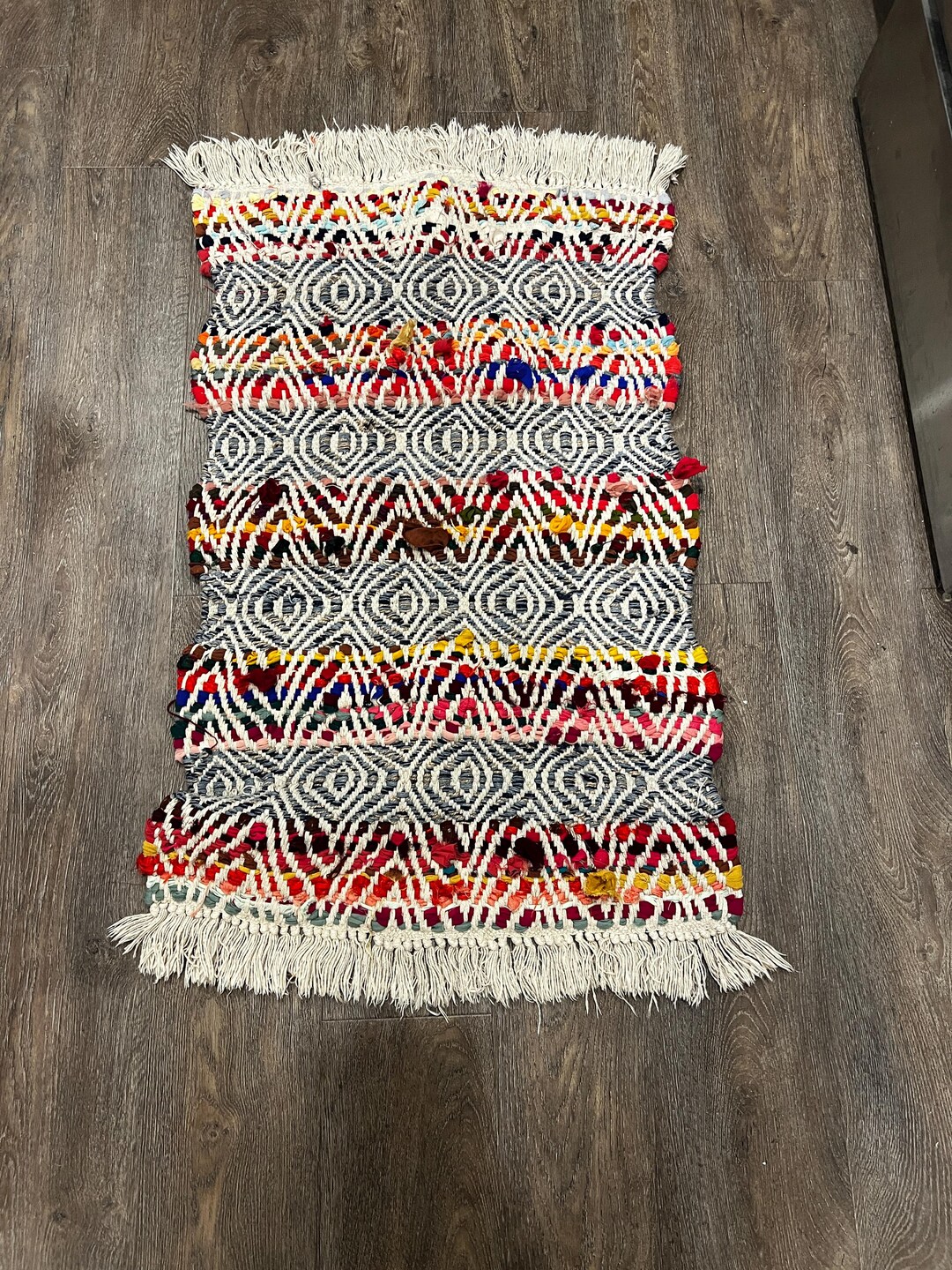 Boho Warhol Chindi Fringe Rug – Unorthodox – 27” X 42”- Only One ...