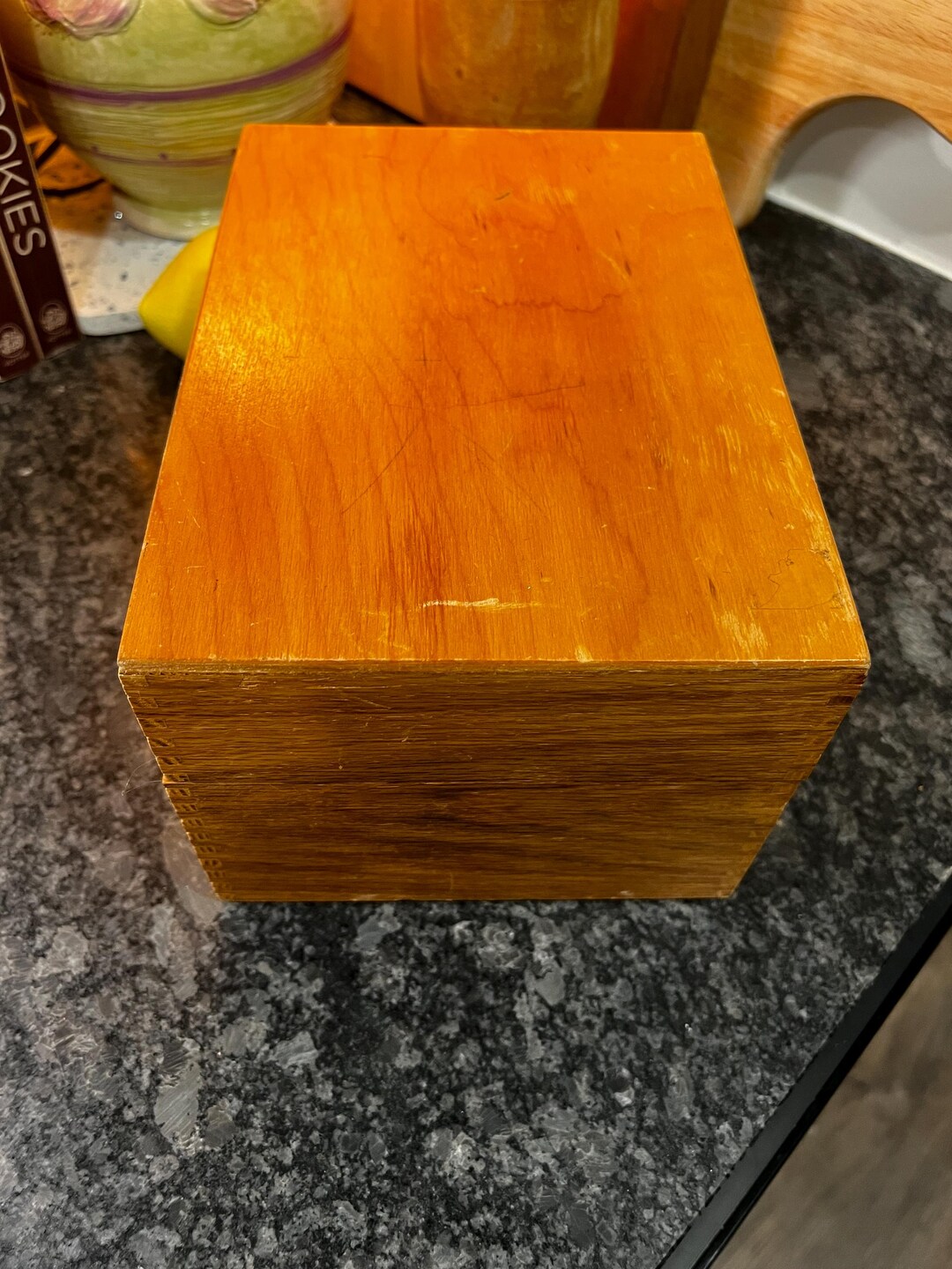 Vintage Wooden Dovetail File Box Rustic Office Storage - Etsy