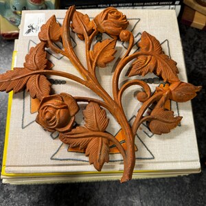 Vintage Cast Iron Rose Wall Art – Shabby Chic Garden-inspired Metal ...