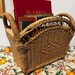 Vintage Wicker Magazine Rack - Etsy