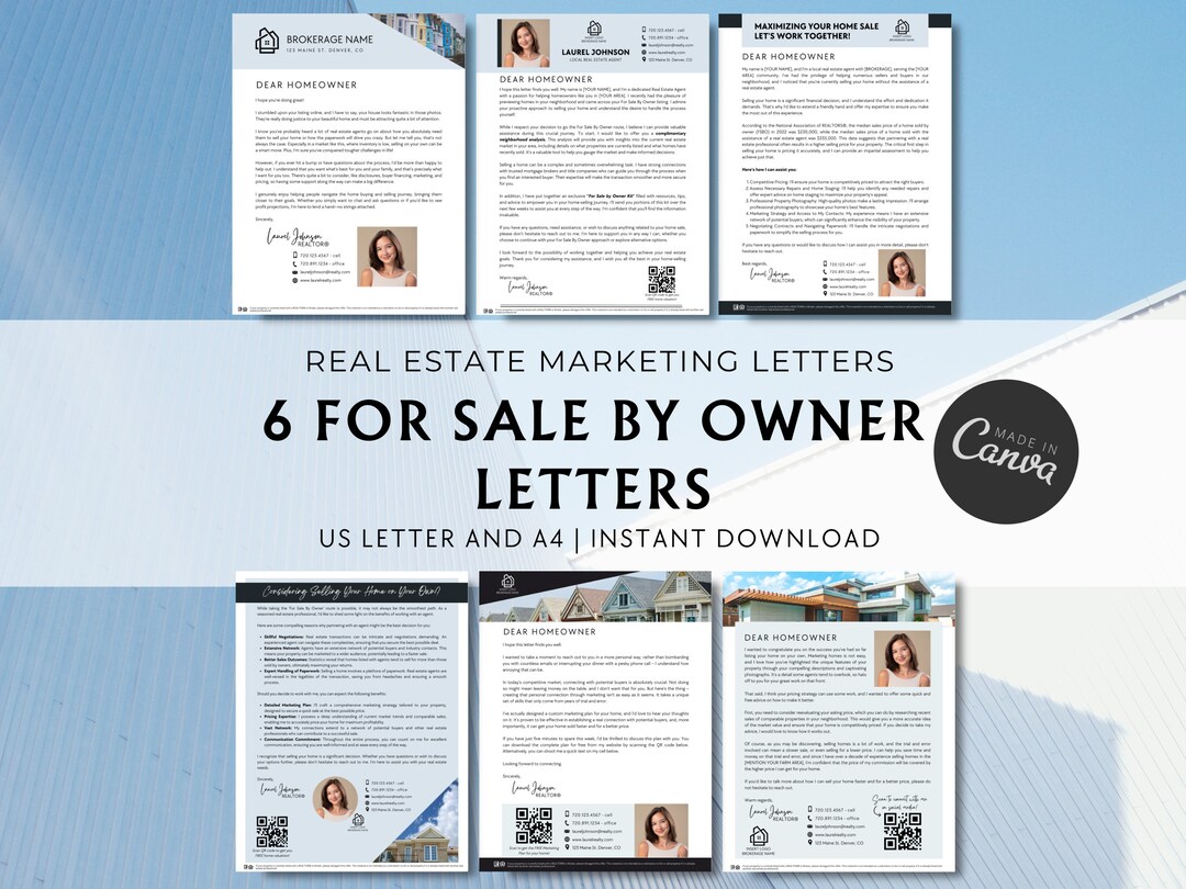 Real Estate Fsbo Letter Bundle Real Estate Flyer Real Estate