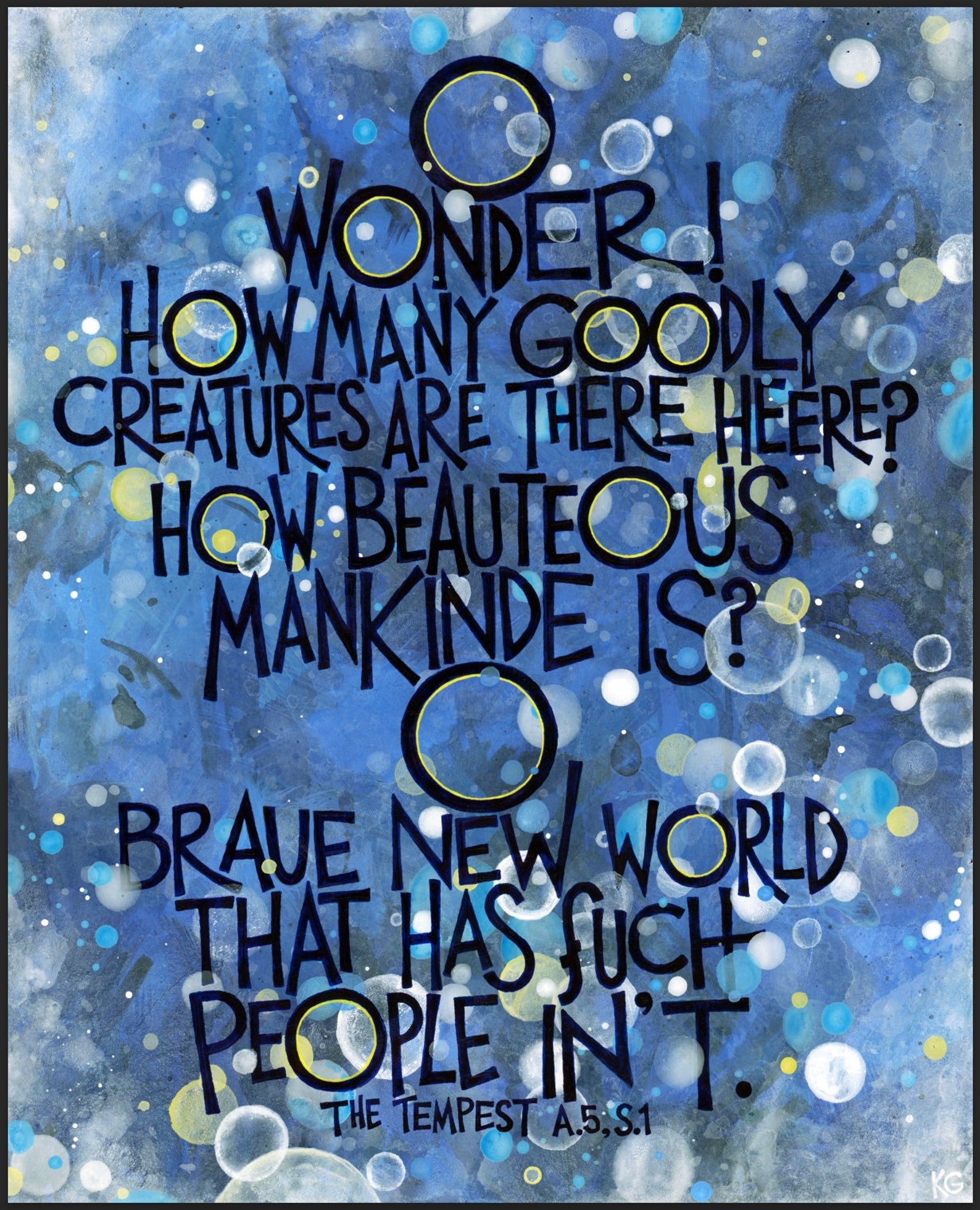 Shakespeare's the Tempest Quote Fine-art Print - Etsy