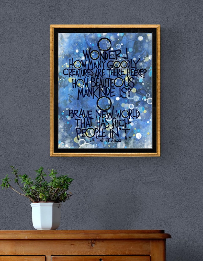 Shakespeare's the Tempest Quote Fine-art Print - Etsy