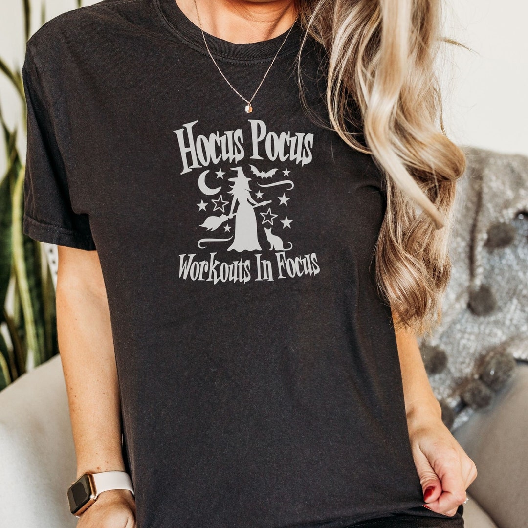 Hocus Pocus Workout in Focus, Funny Halloween Workout T-shirt, Gym Tee ...