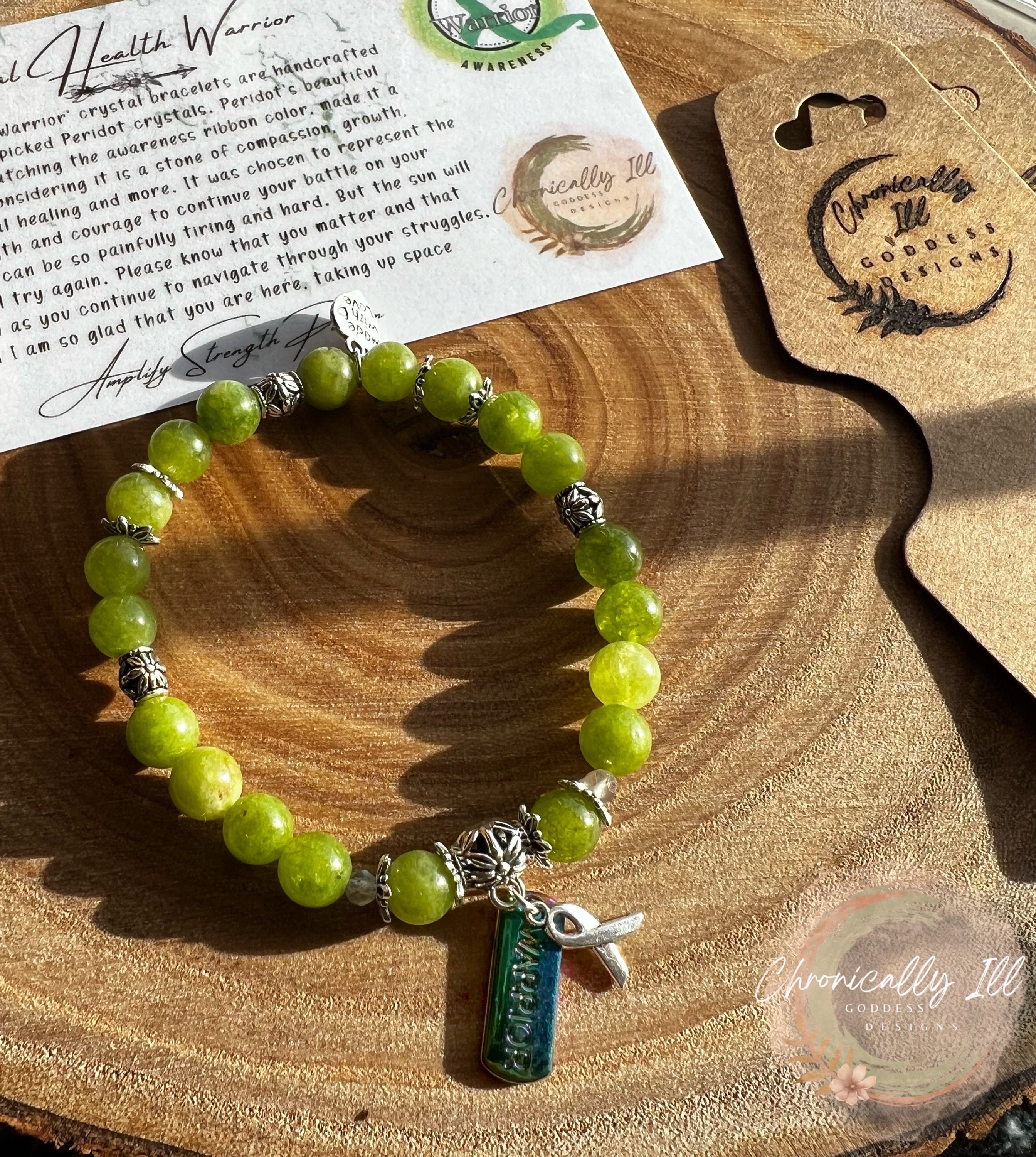 Mental Health Awareness Warrior Crystal Bracelet Energy Jewelry Chronic ...