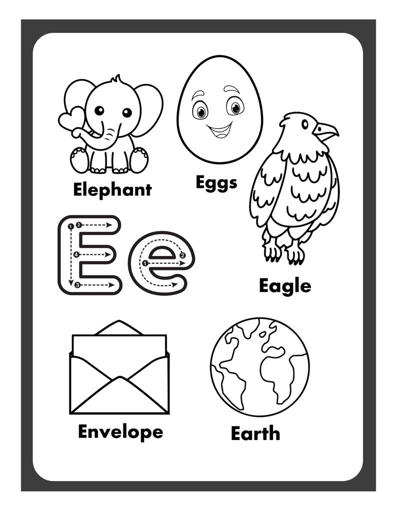 Alphabet Colouring Book for Kids - Etsy