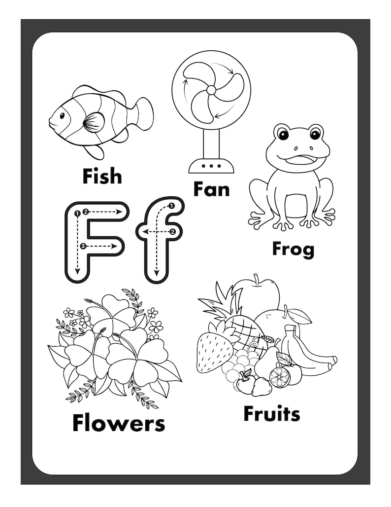 Alphabet Colouring Book for Kids - Etsy