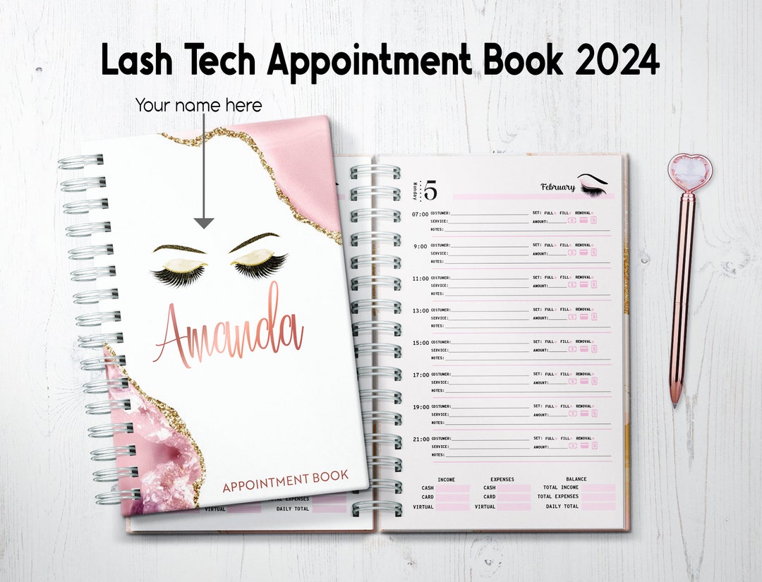 Lash Appointment Book / Lashista Planner / Lash Tech Planner / Salon ...