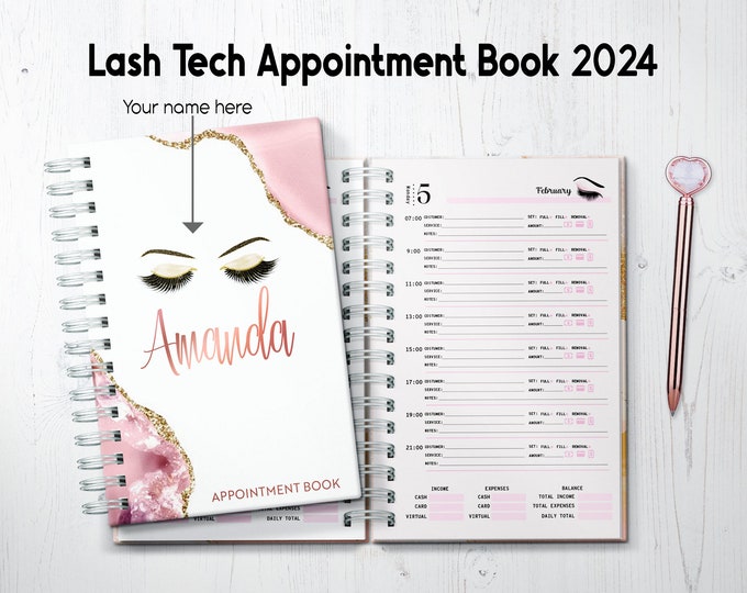 Lash Appointment Book / Lashista Planner / Lash Tech Planner / Salon ...